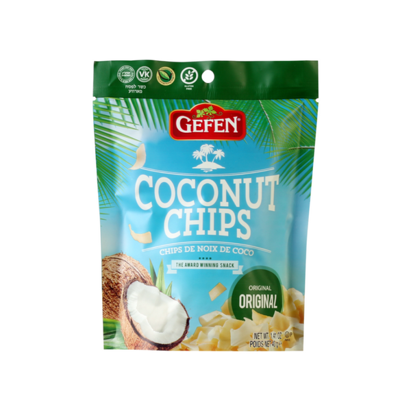 GEFEN COCONUT CHIPS ORIGINAL 40G X 12 - Dainty Food Australia