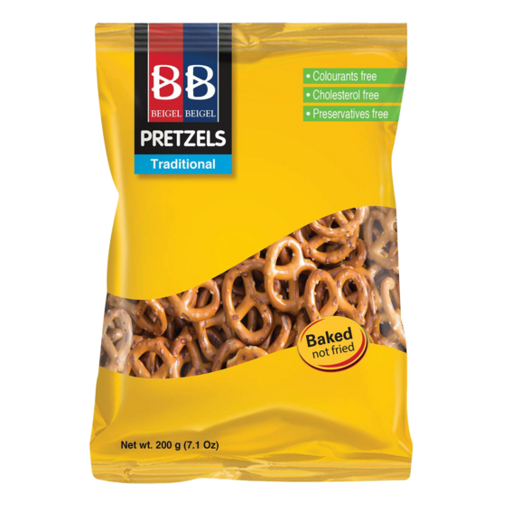 BEIGEL BEIGEL PRETZELS TRADITIONAL 200G X 12 - Dainty Food Australia