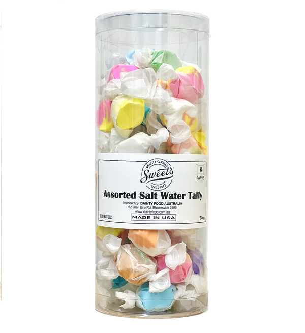 SWEETS TAFFY ASSORTED FLAVOUR 300G X 20 - Dainty Food Australia