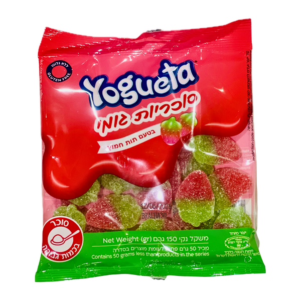 YOGUETA SOUR STRAWBERRY GUMMY 150G X 24 - Dainty Food Australia