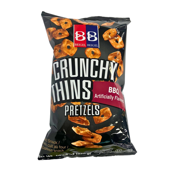 BEIGEL BEIGEL CRUNCHY THINS PRETZELS BBQ 300G X 12 - Dainty Food Australia