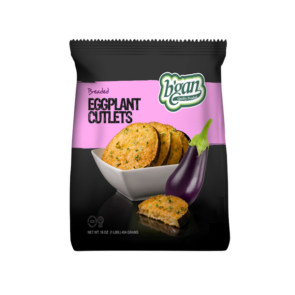 EDEN BGAN BREADED EGGPLANT CUTLETS ROUND 453GR X 12 - Dainty Food Australia